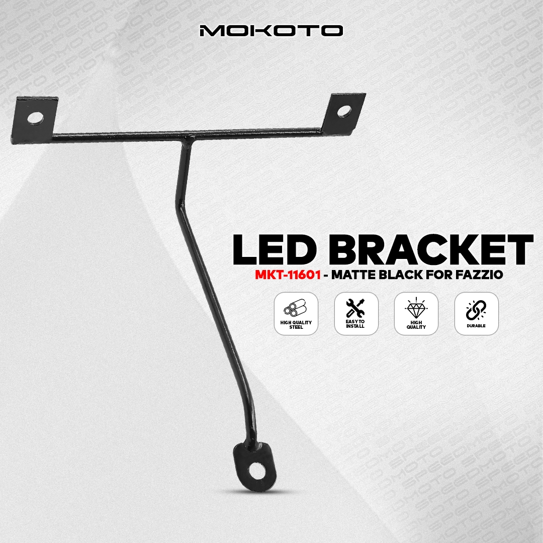 MOKOTO YAMAHA FAZZIO MINI DRIVING LIGHT LED BRACKET MATTE BLACK FINISH ...