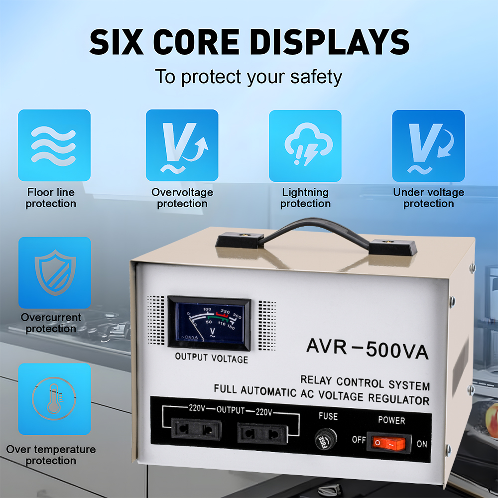 AVR 500V AC Watts Automatic Voltage Regulator For TV Computer ...