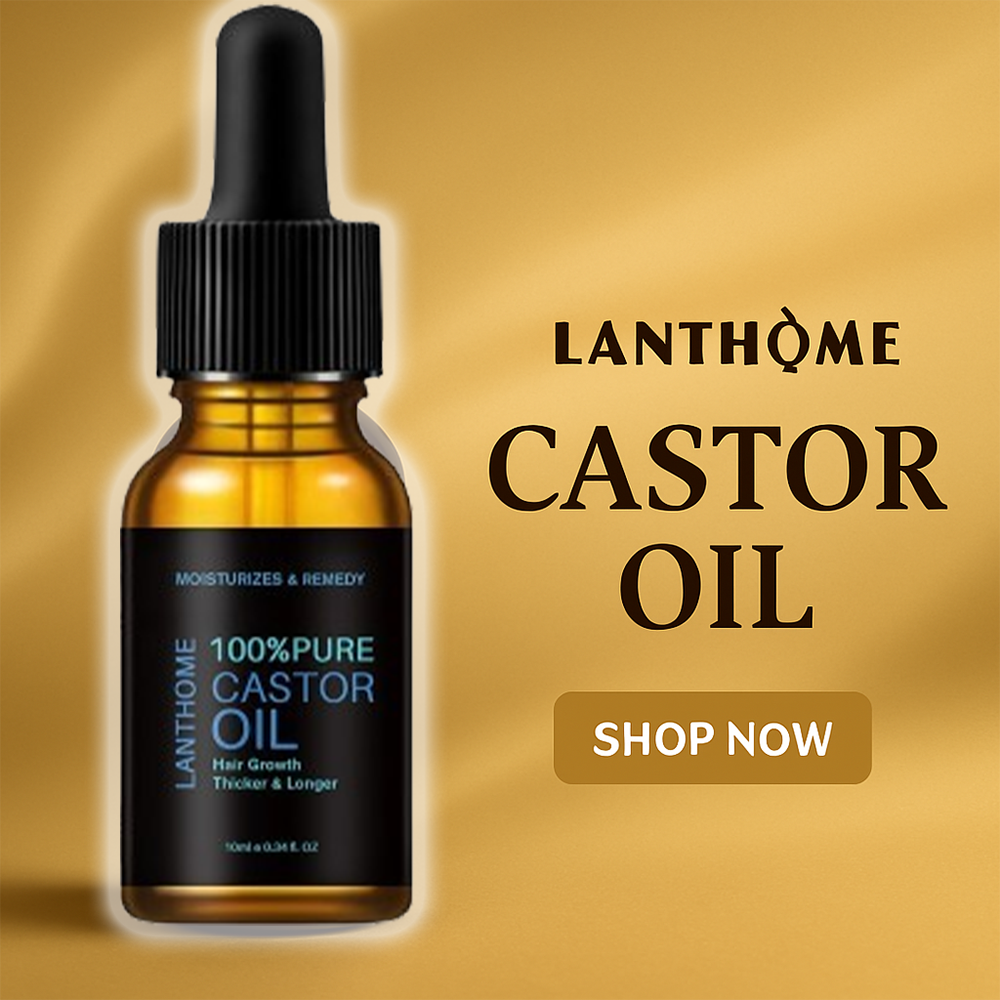 LANTHOME Castor Oil – 100% Pure & Organic | Hair Growth, Eyelash Serum ...
