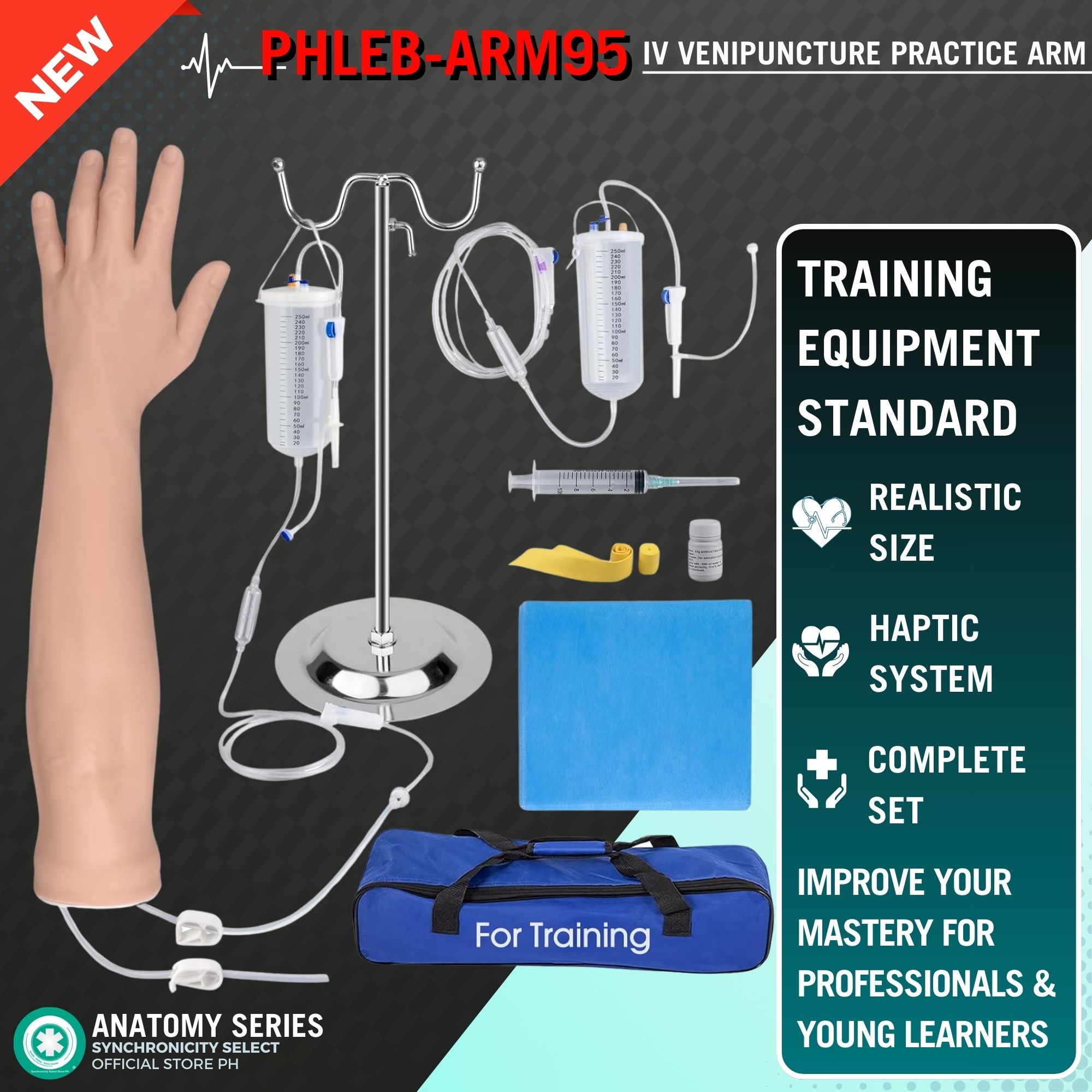 PHLEB-ARM95 Intravenous Practice Arm, Phlebotomy Practice Kit, IV ...