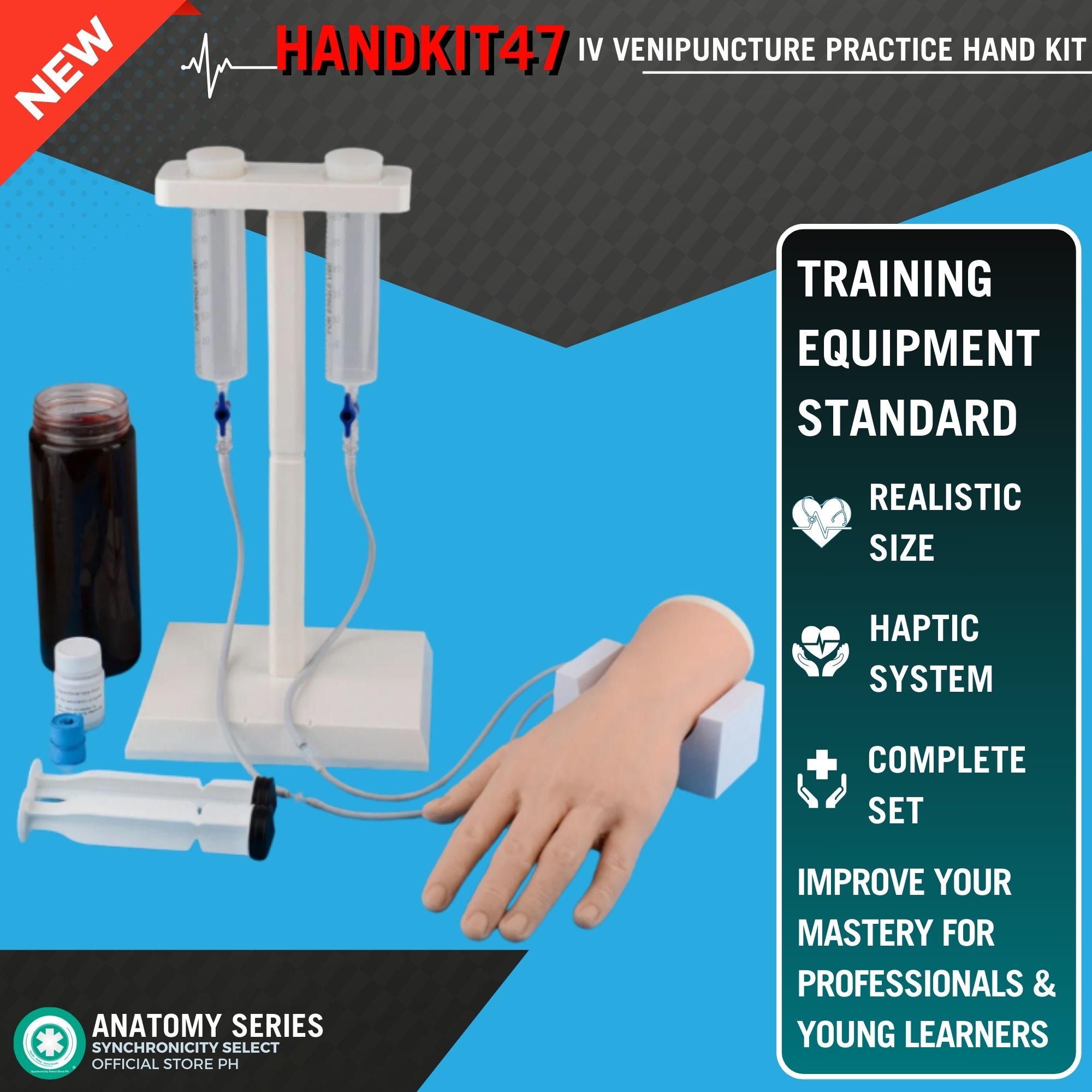 HANDKIT47 IV VENIPUNCTURE PRACTICE HAND KIT | Venipuncture Practice Hand Kit – Lifelike Skin IV ...