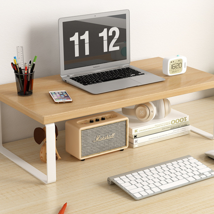 Wooden Monitor Holder Computer Screen Increased Shelf Desktop Monitor ...
