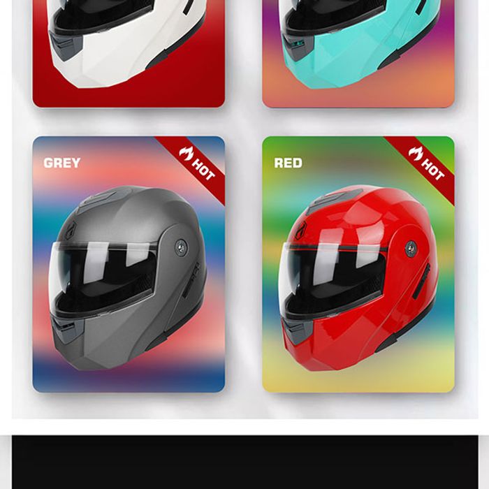 HNJ YM-920 PLAIN Helmet For Motorcycle Modular Dual Visor Helmet Woman ...