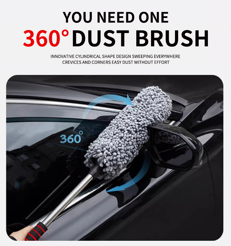 Feather duster for car microfiber soft wool car wash mop retractable ...