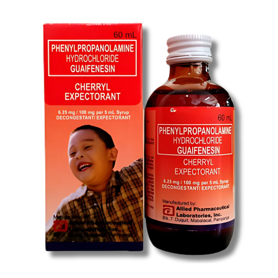 Cherryl Expectorant Guaifenesin for Kids Syrup 60ml | Shopee Philippines