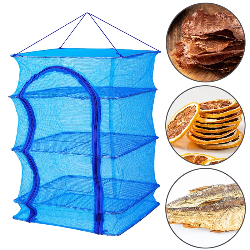 Drying Net Food Drying Net Hanging Sun Drying Cage Fish and Meat Drying ...