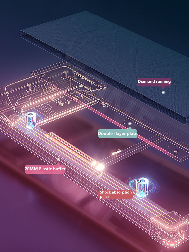 Electric Treadmill Treadmill Heavy duty 15km/h Bluetooth Foldable 350KG ...