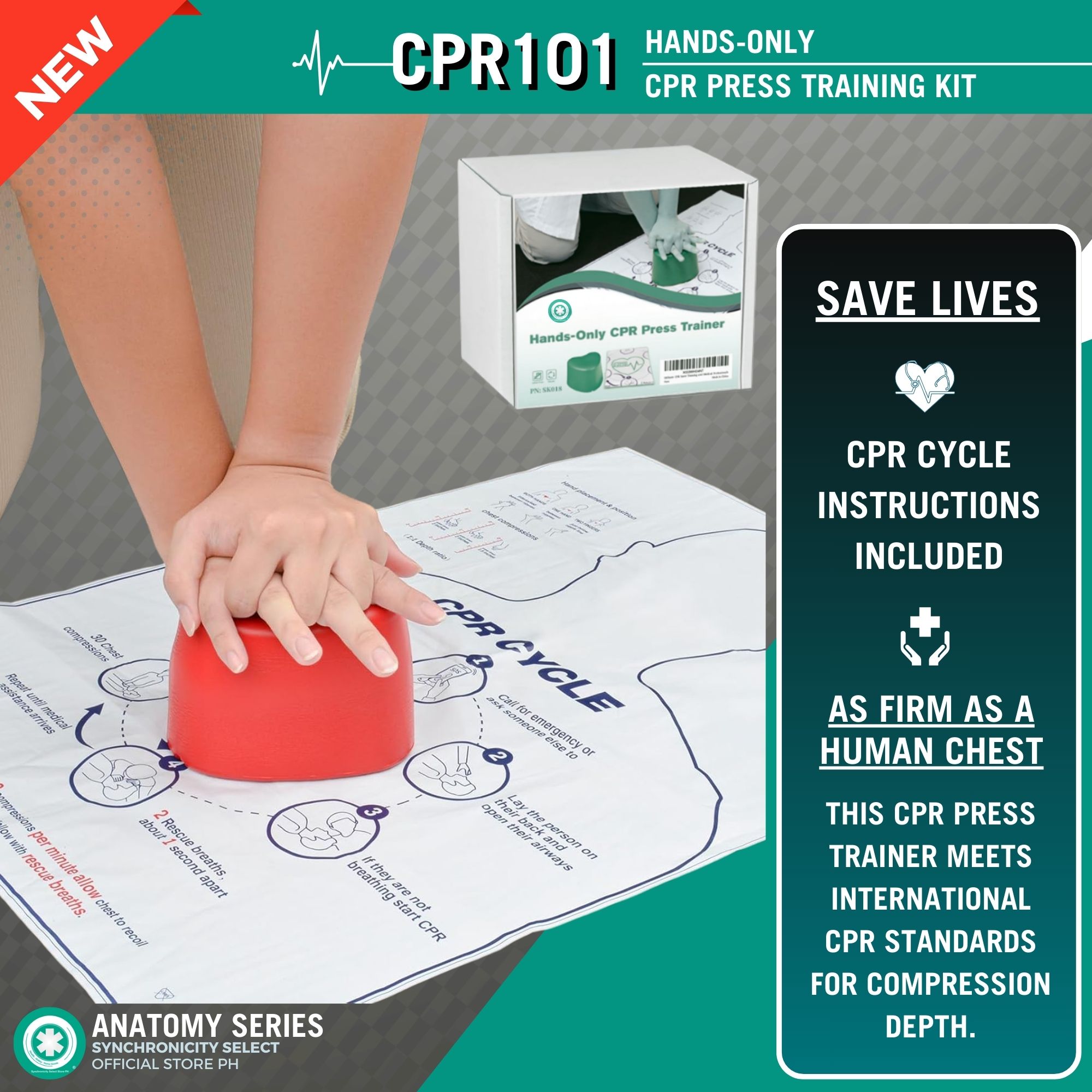 CPR101 CPR Training Complete Set – CPR Trainer with Feedback for First ...