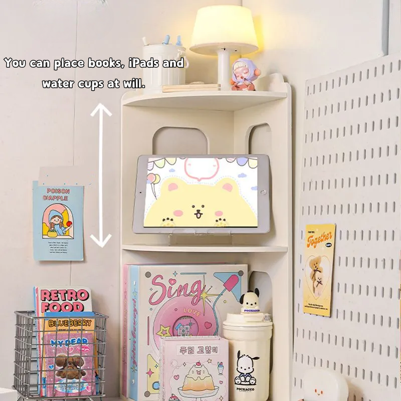 3 Tier Corner Desk Organizer Space Saving Storage Rack Shelf for Office ...