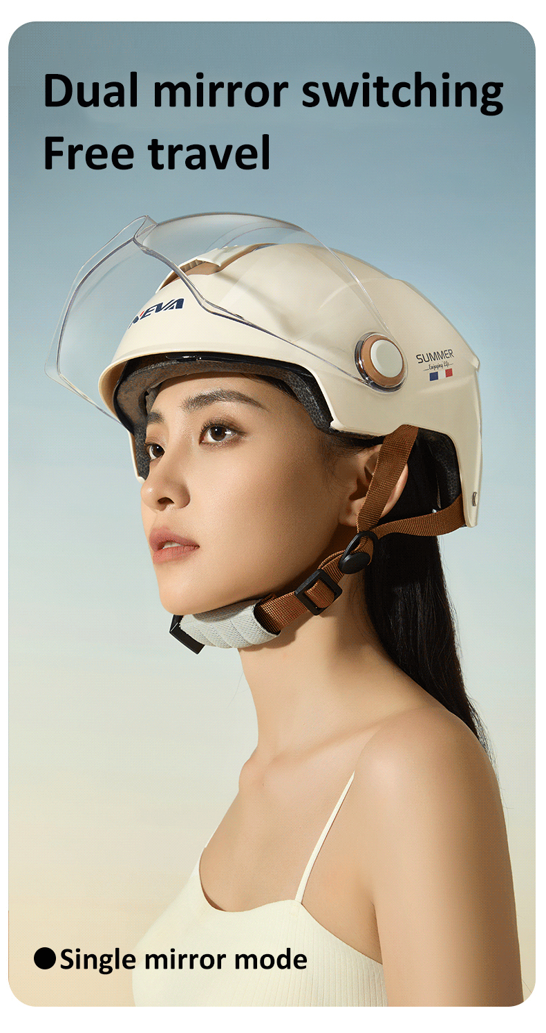 NEVA Original Couple Motorcycle half face helmet dual visor Unisex with ...