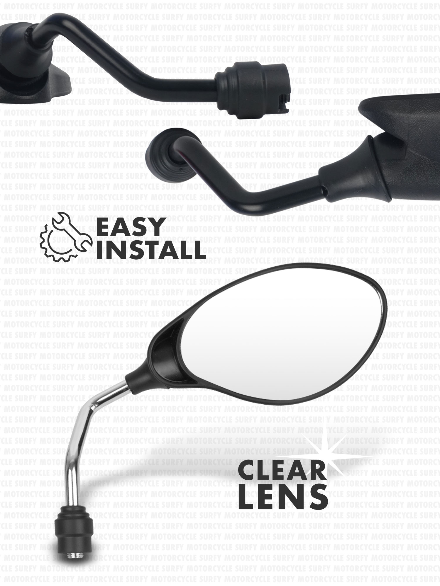 KNO YAMAHA Y125ZR Design Side Mirror Bend Stem HD Clear Lens Walang ...