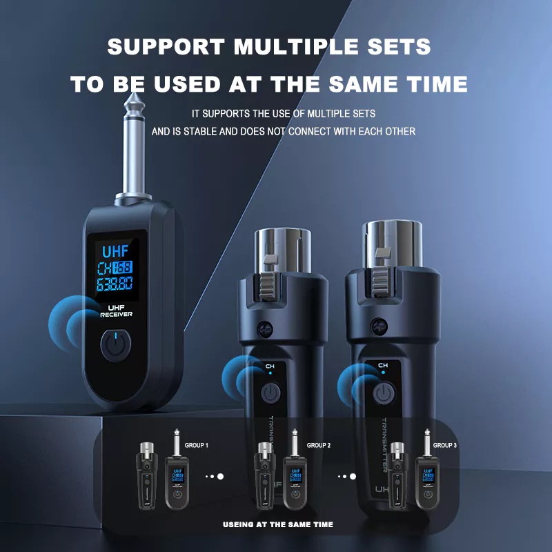 moosor 2.4G UHF Wireless Microphone Converter XLR Transmitter and ...