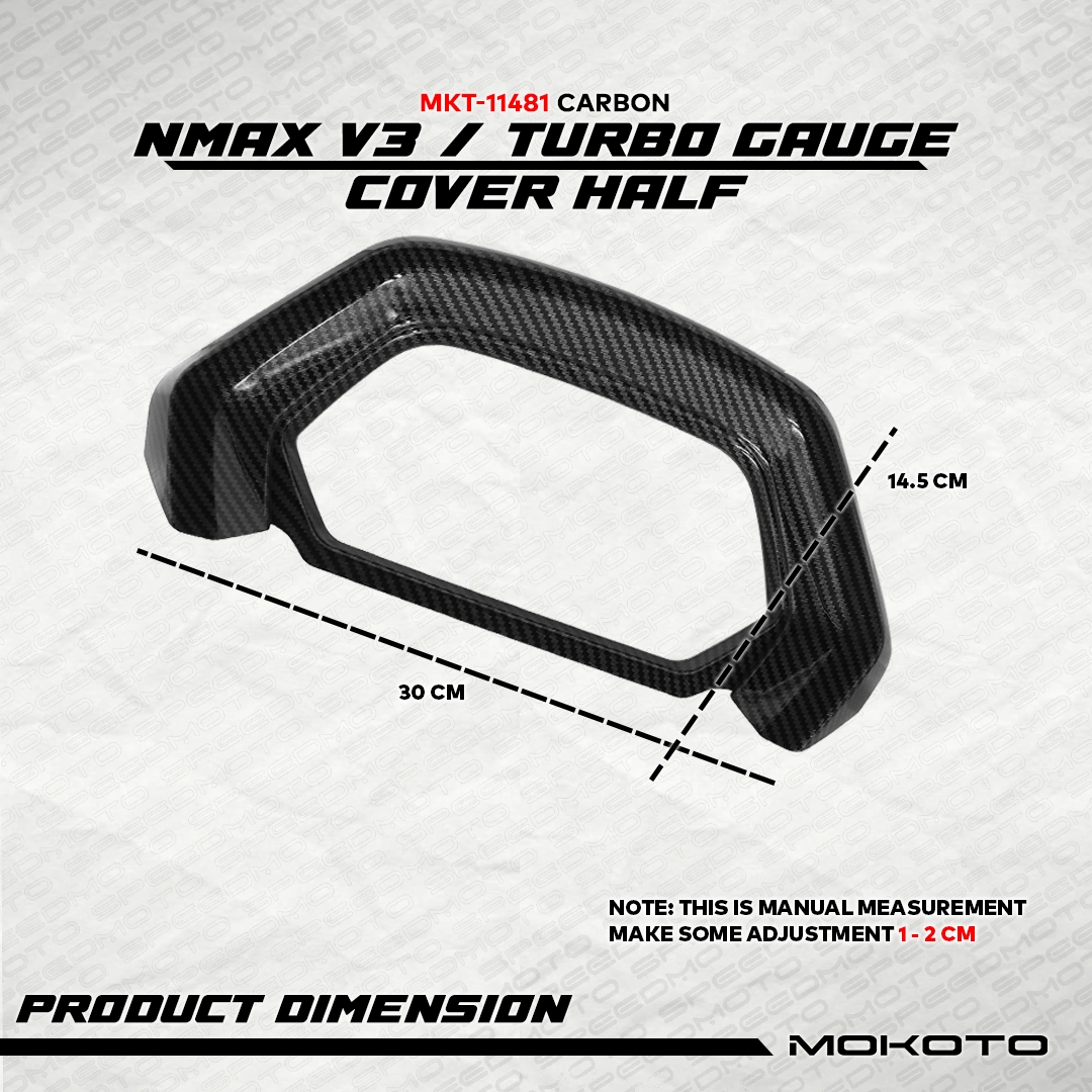 MOKOTO YAMAHA NMAX V3 STANDARD / TURBO TECHMAX GAUGE PANEL COVER CARBON ...