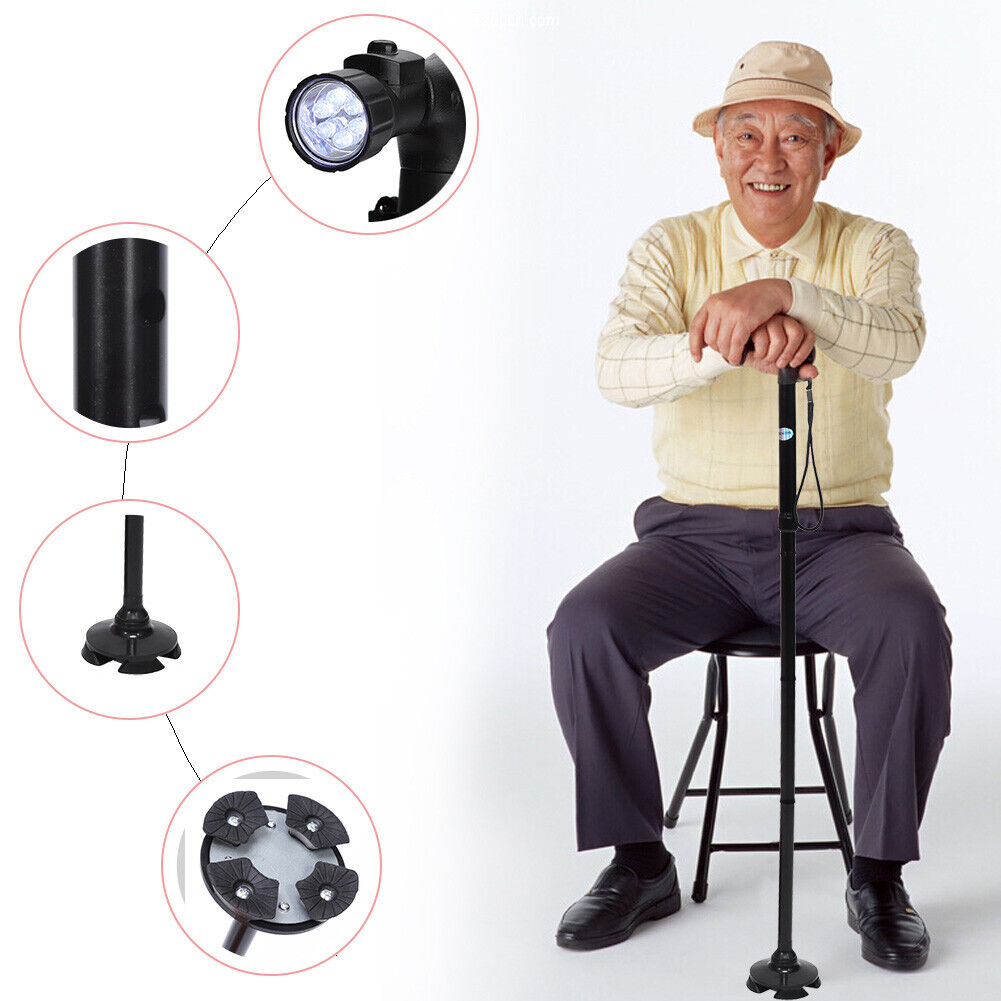 Trusty Cane 5 Levels Length Adjustable Trusty Cane Outdoor Hiking ...