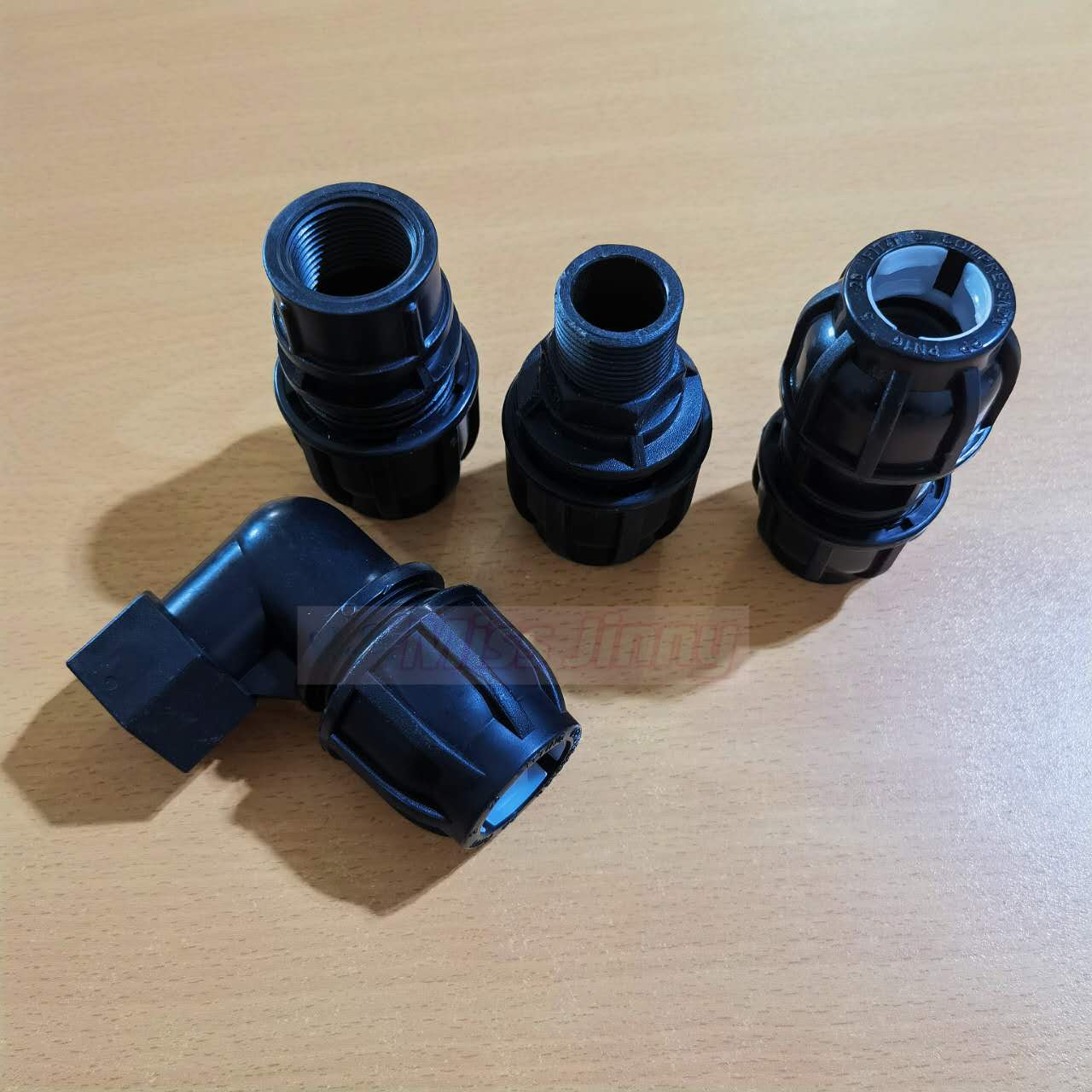 PE Connector/Compression Fittings Coupling/Elbow/Tee/Cap/Adapter for PE ...