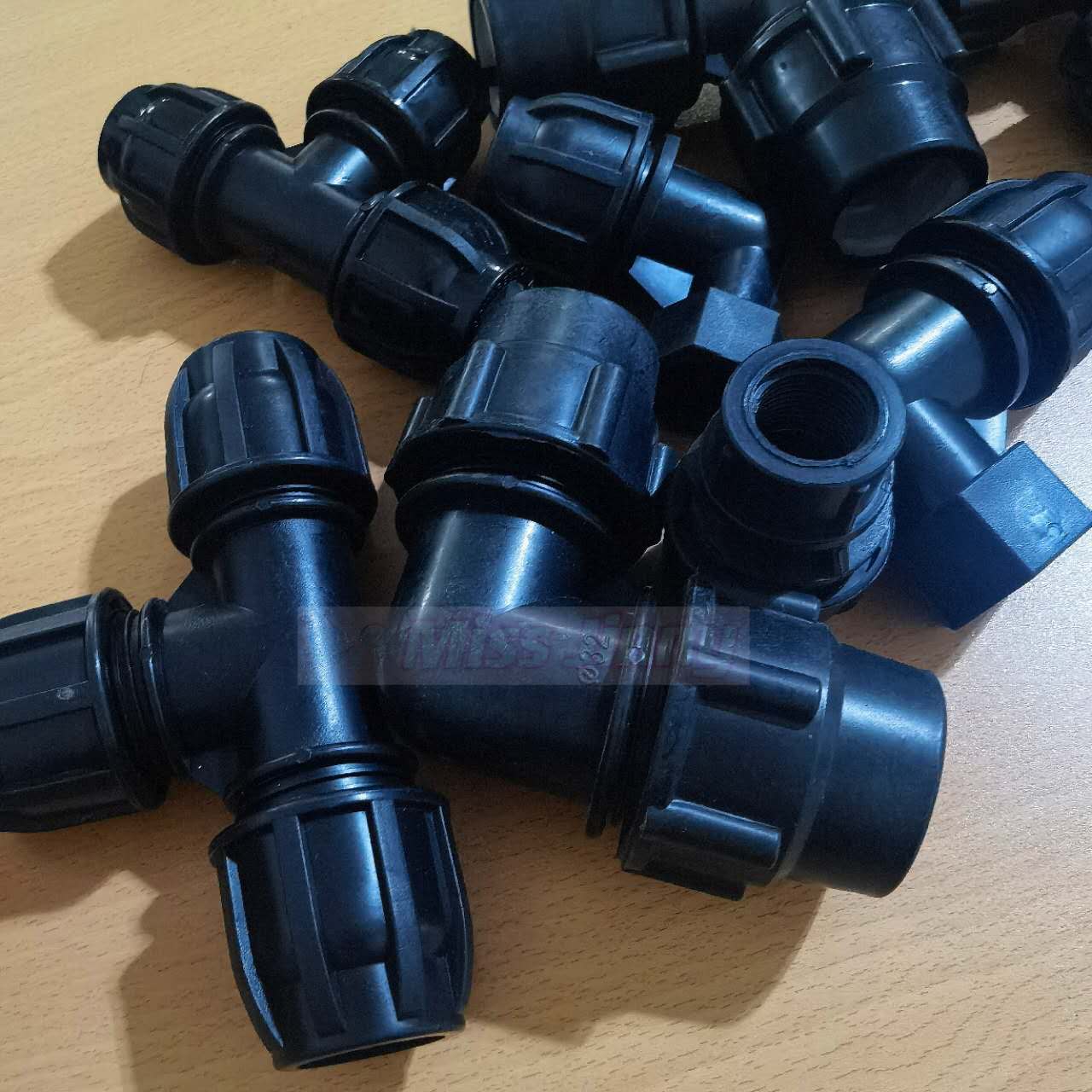 PE Connector/Compression Fittings Coupling/Elbow/Tee/Cap/Adapter for PE ...