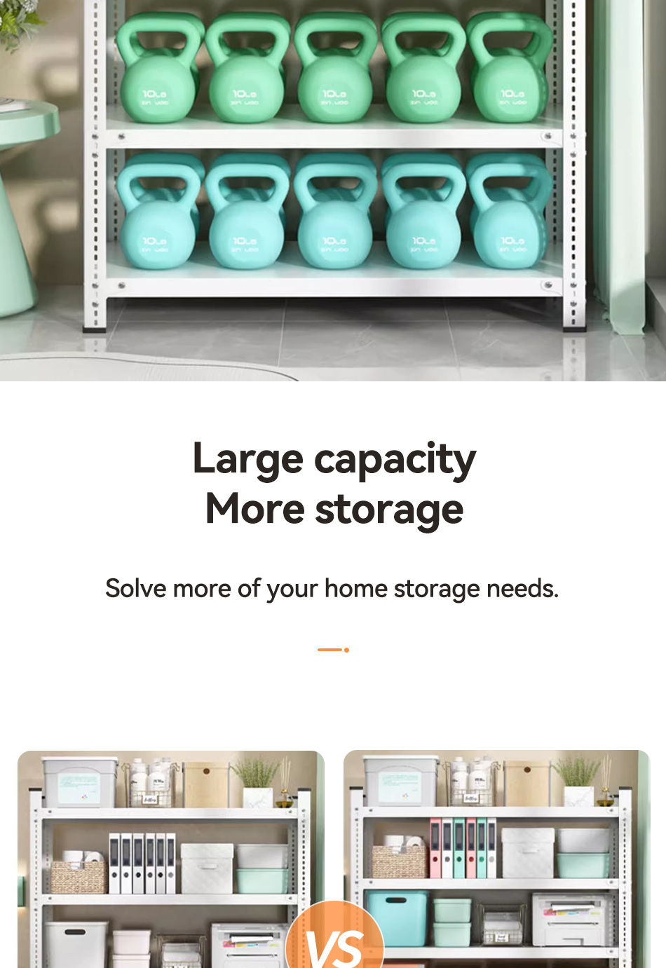 Metal Rack 6Layer Steel Rack Boltless Rack Goods Storage Shelf Heavy ...