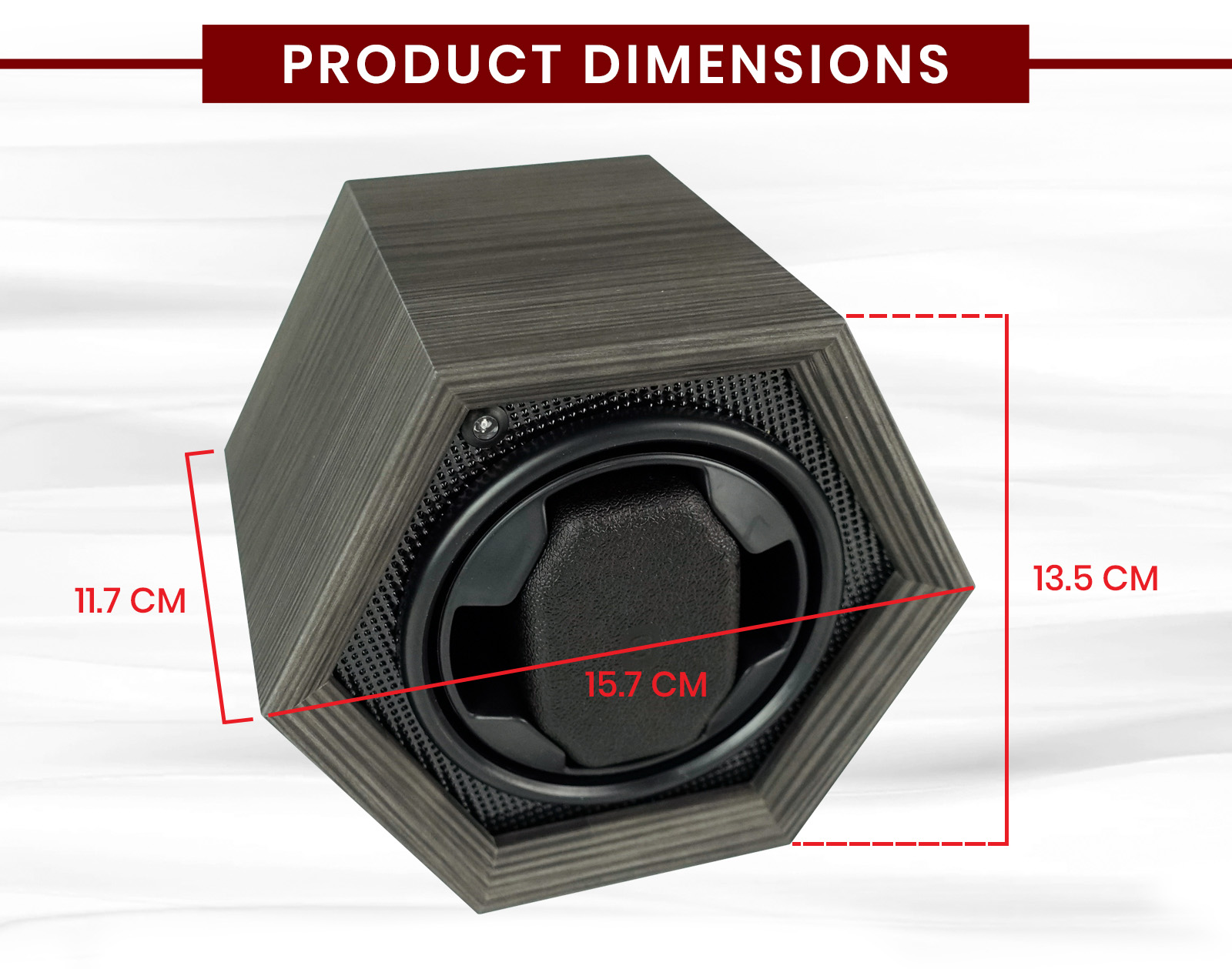 Hexagonal Automatic Watch Winder with Light Sensor Bi-directional Watch ...