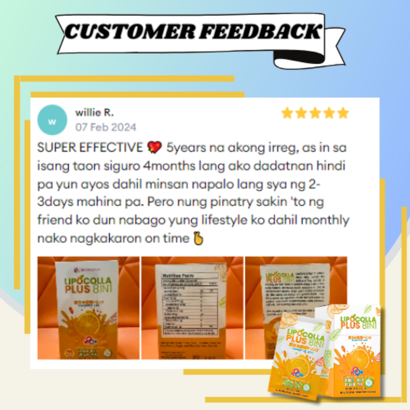 Lipo Colla Plus 8-in-1 Orange Juice – Be Gorgeous, PCOS, Myoma ...
