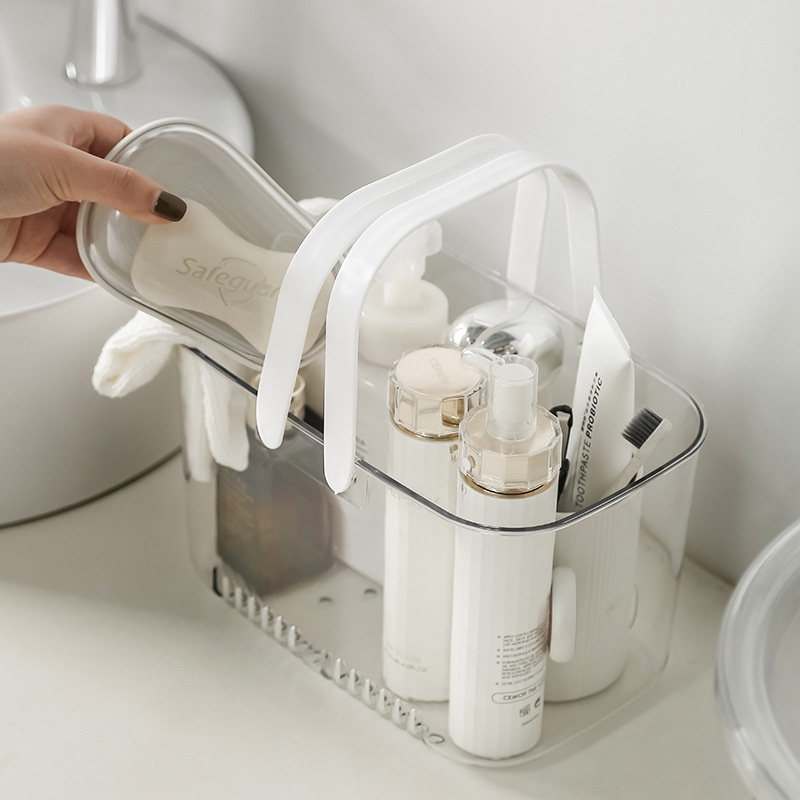 Portable Sundry Storage Basket Simple Style Shower Plastic Storage ...