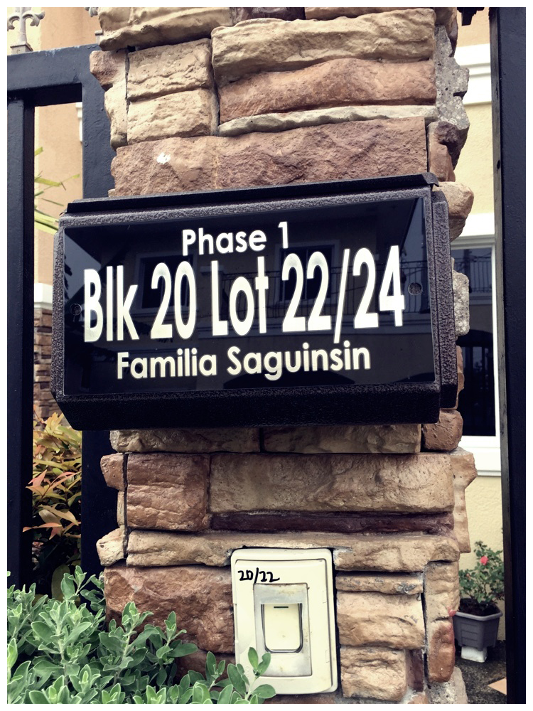 Personalized House Address Plate Blk Lot Signage Home Number Outdoor ...