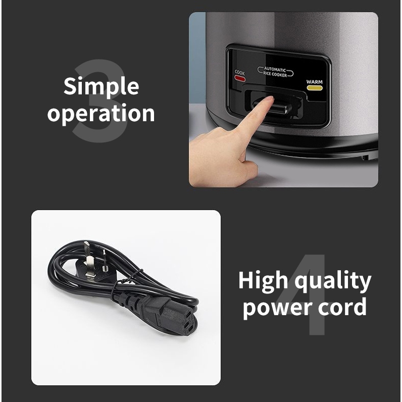 【Buy 1 get 1 free】Premium Rice Cooker Standard Large Capacity 2L Non ...