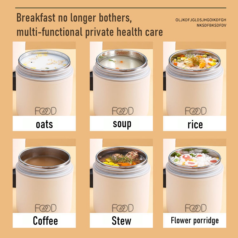 2 Layer Soup Lunch Box Stainless with Bag Thermal 304 Stainless Steel ...