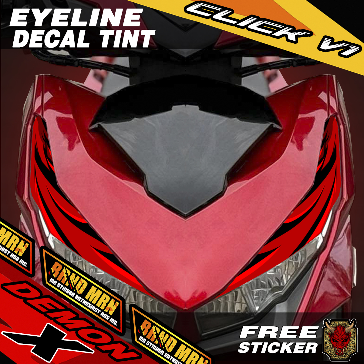 HONDA CLICK 125/150 V1 Eyeline Tint Protector – Clear Sticker Decal ...