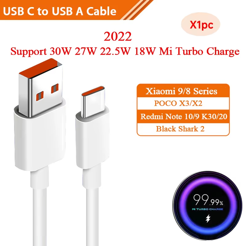 Xiaomi Poco X3/X4/F3/M3 67W 120W Fast Charger & Cable (QC4.0/PD3.0 ...