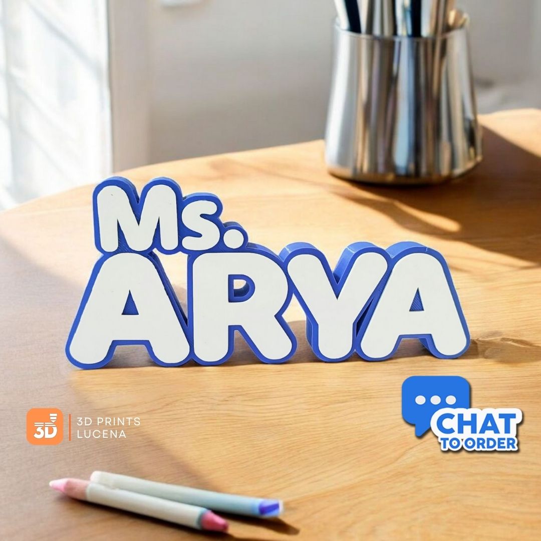 Personalized 3D Name Desk Standee Customized Nameplate for Office, Home ...