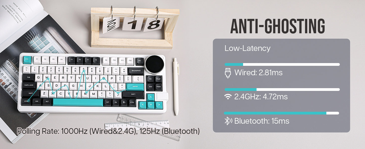 FEKER K75 Lite Gasket Mechanical Keyboard with Screen and Knob, Hot ...