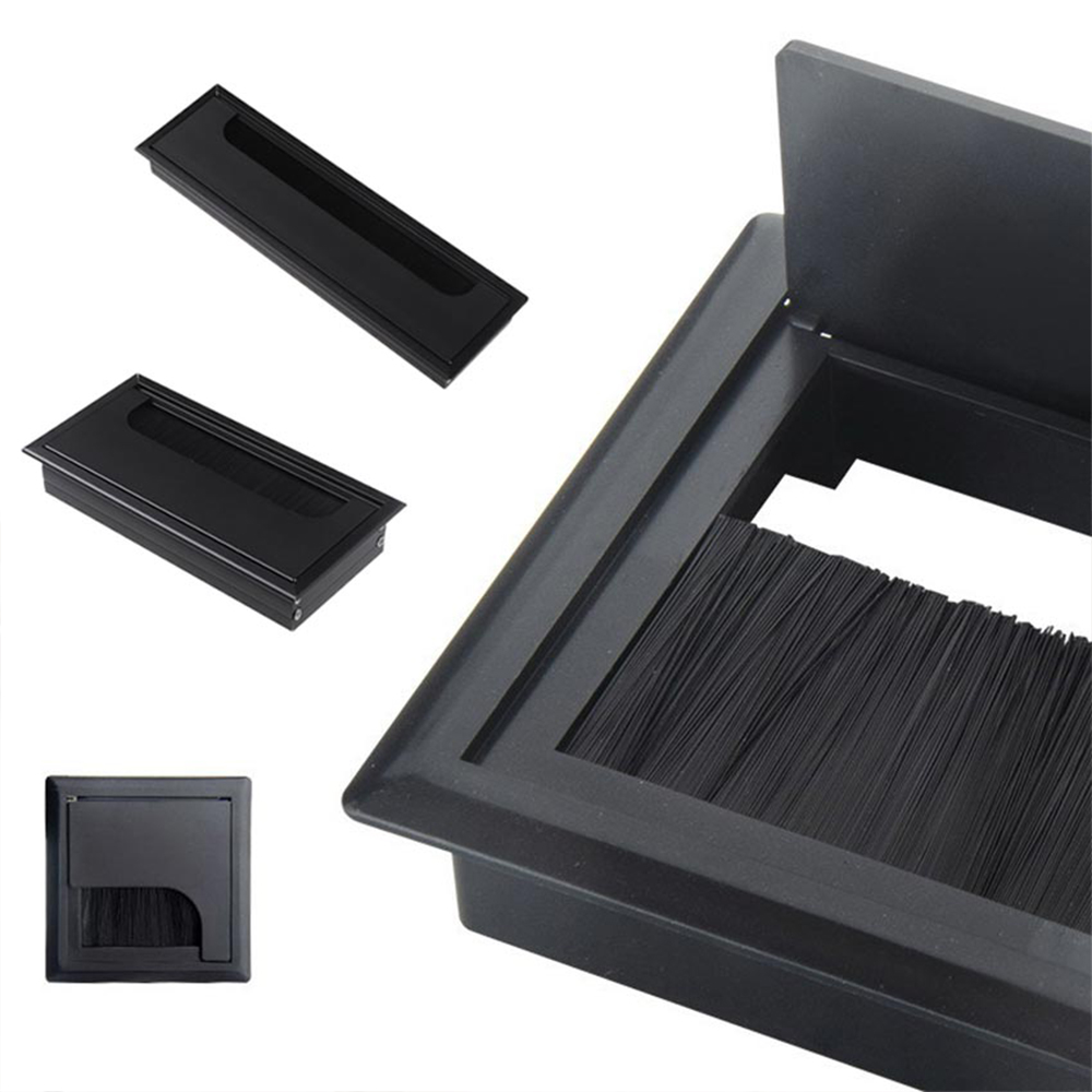 Multiple Sizes Office Hardware Matt Rectangle Wire Cable Grommet ...