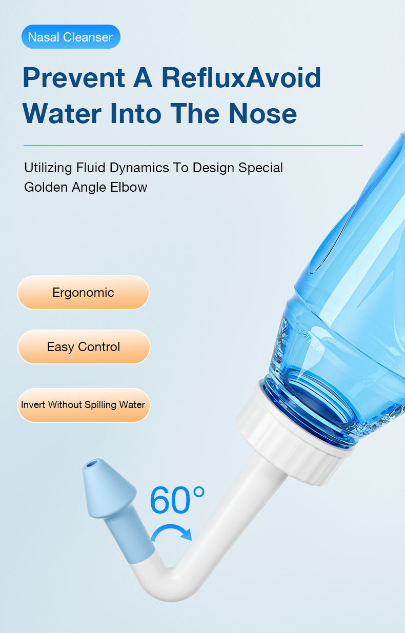 Airuidu 330ml Nasal Wash Neti Pot Sinus Cleanser Physiological Salt ...