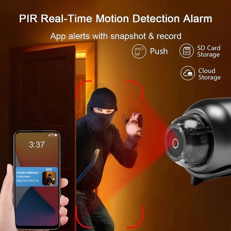 X5 Camera Hidden Super Mini CCTV Wireless Lightweight Portable connect ...