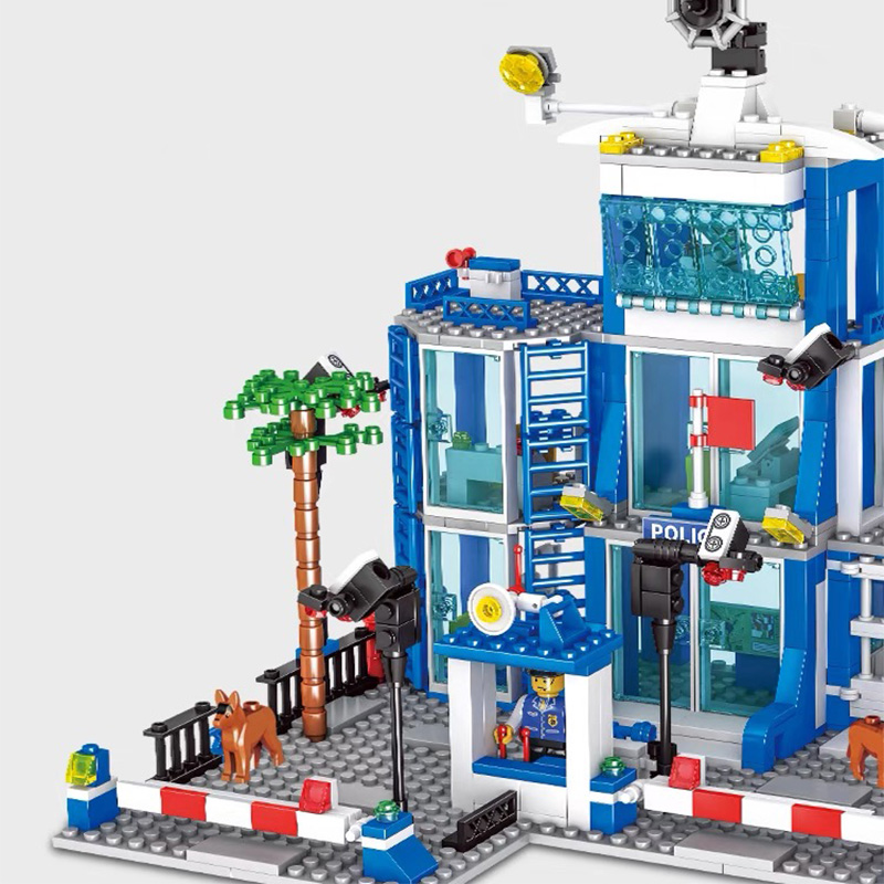 Building Blocks Toys City Police Station SWAT Cars Minifigures Puzzle ...