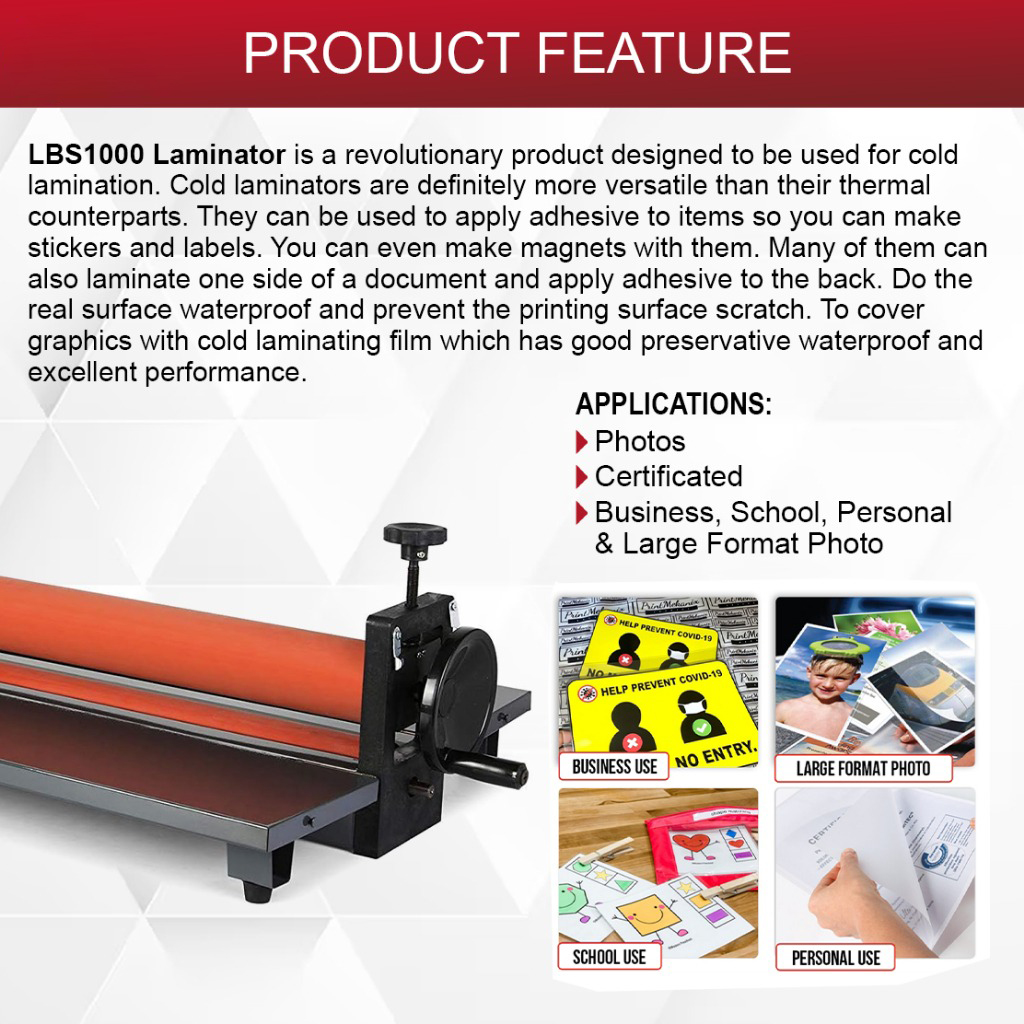 Manual Cold Laminating Machine LBS1000/750 Cold Heavy Duty Cold ...