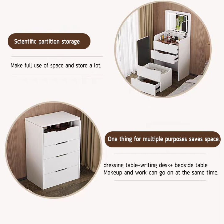 Dressing Table With Mirrors Vanity Table multi-functional bedroom ...