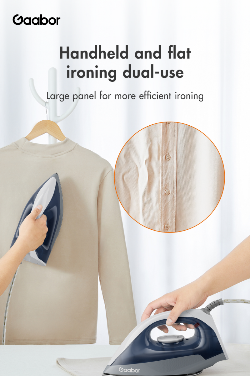 Gaabor 1200W Electric Iron with Temperature Control Teflon Soleplate ...