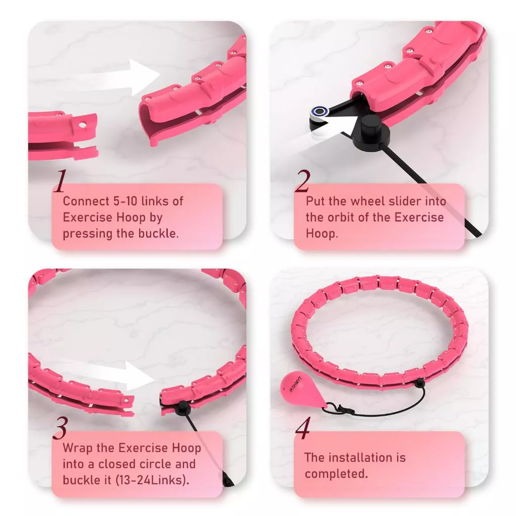 Adjustable Hula Hoop Fitness Weight Loss Massage Exercise Smart Hoola ...