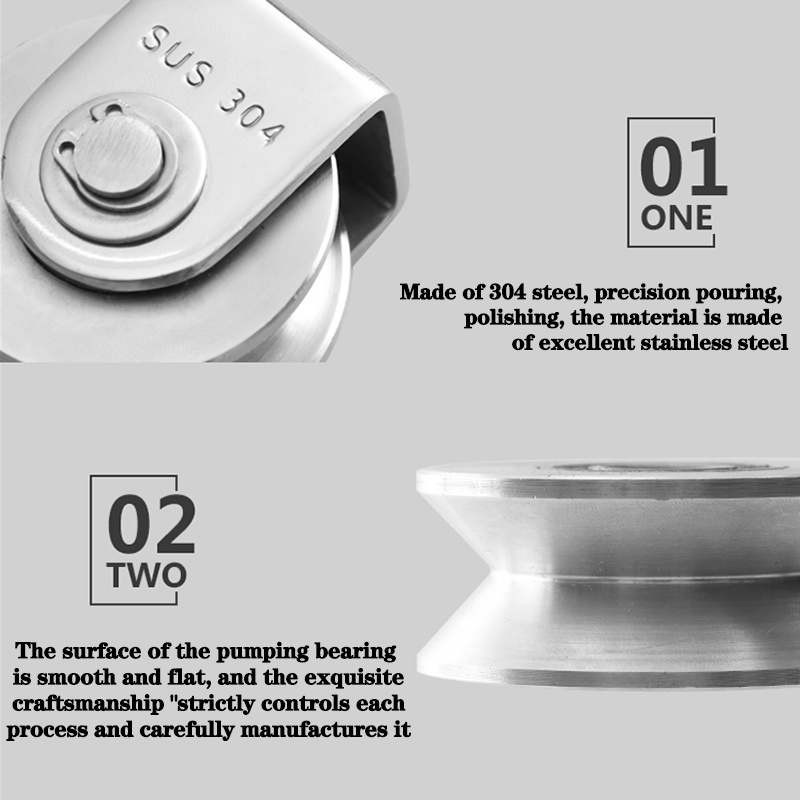 304 Stainless Steel Sliding Gate Roller Wheel Heavy Duty Gate Bearing ...