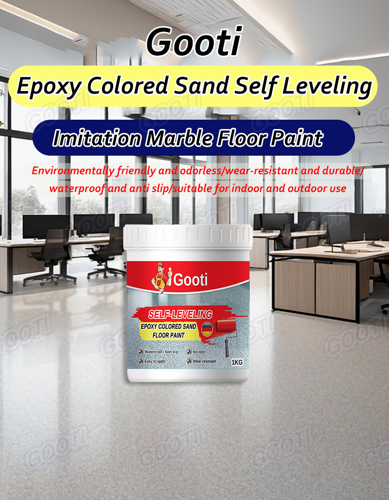 5KG Epoxy Colored Sand Self Leveling Floor Paint Wear Resistant Slip ...
