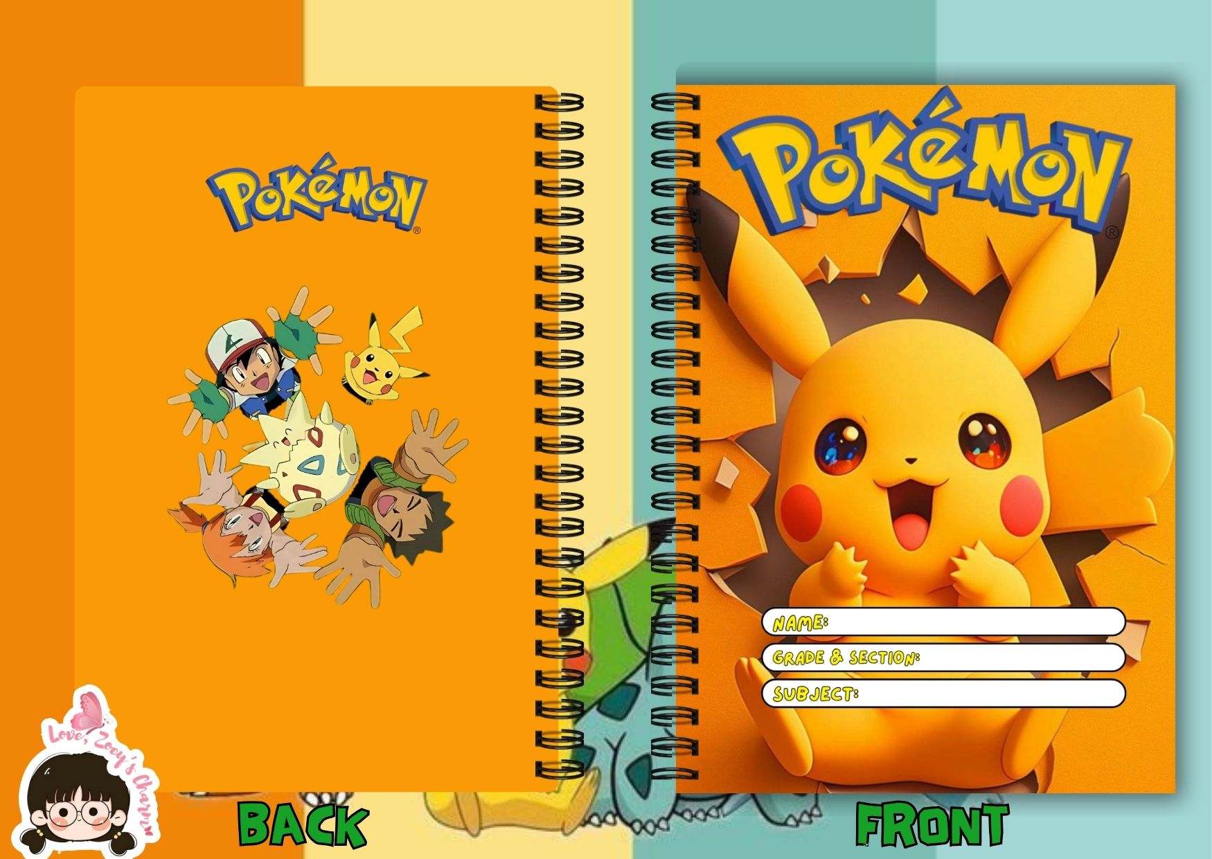 POKEMON NOTEBOOK DOUBLE LOOP WIRED | Shopee Philippines