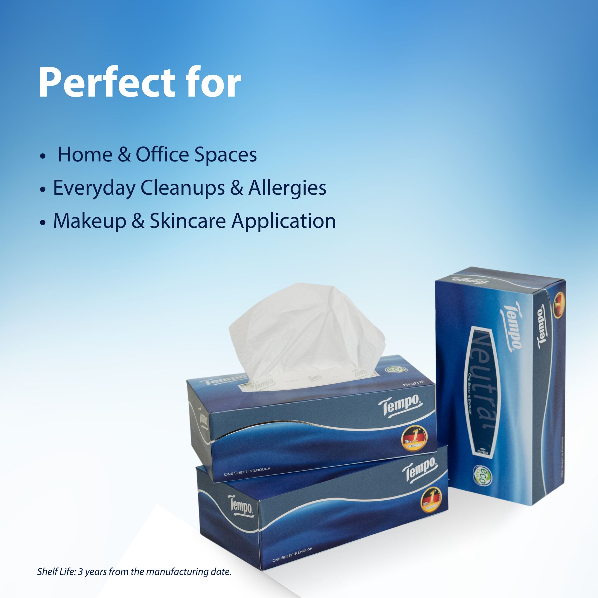 Tempo Box Applewood Scented Facial Tissue (3-Ply, 4 Boxes x 86 Sheets ...
