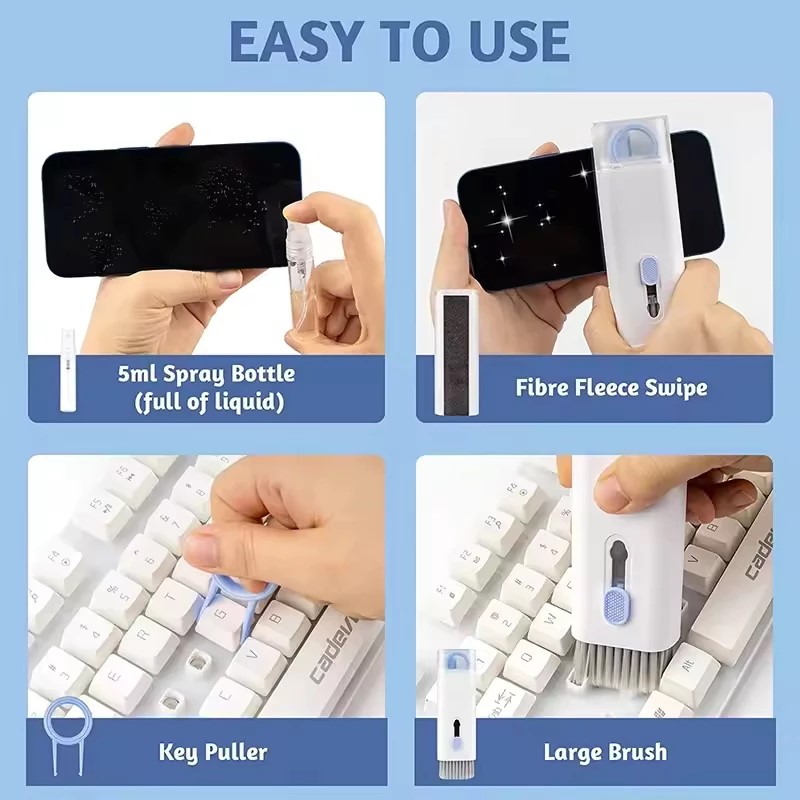 7-in-1 Keyboard cleaning kit portable Laptops cleaner with keycap ...