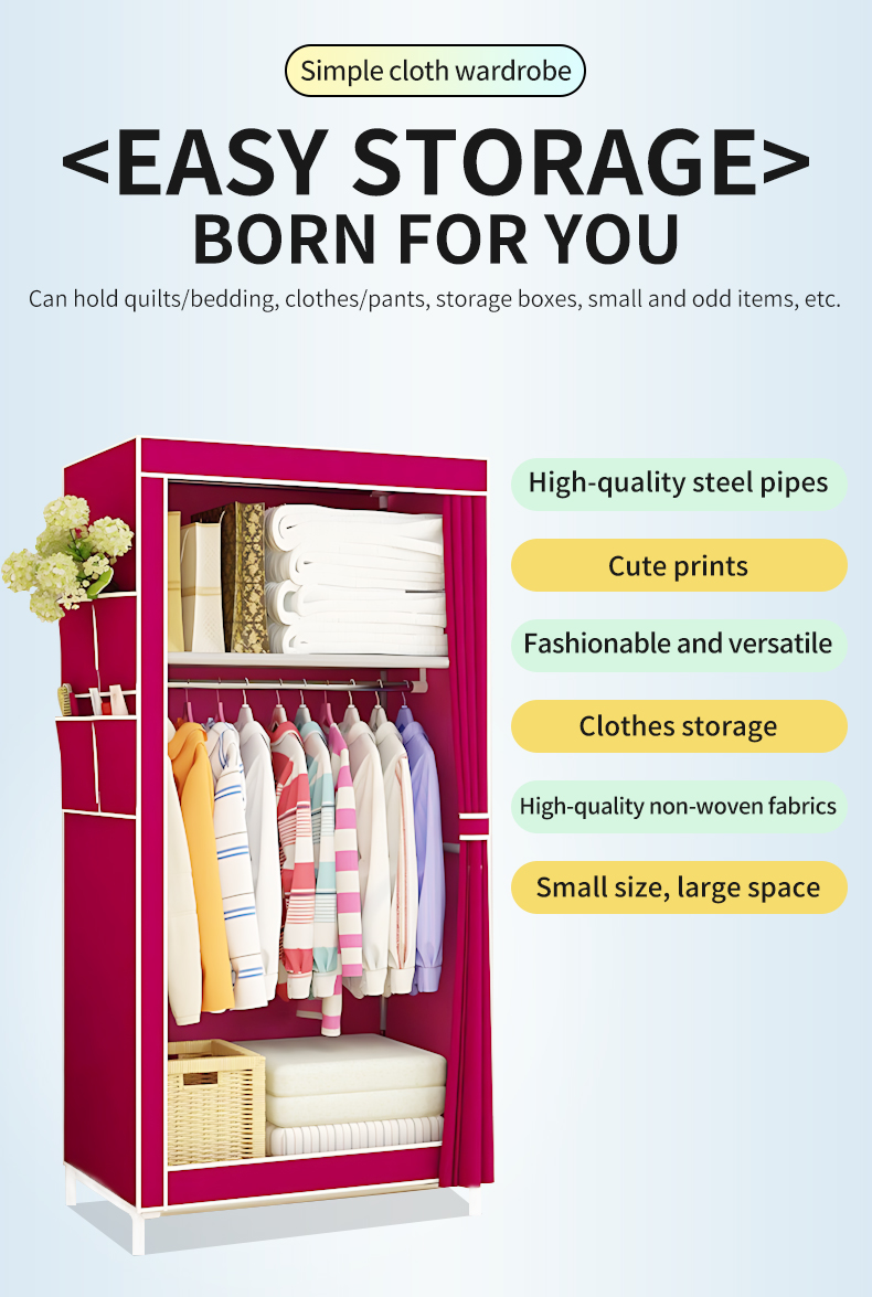 COD Large Size Clothes Storage Wardrobe Cabinet Fashion Multi Organizer ...