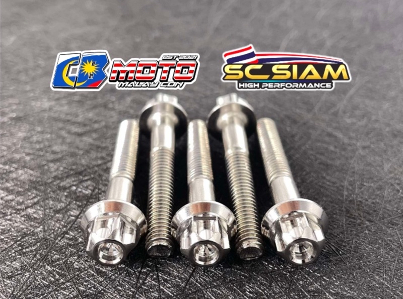 HENG Crankcase Bolt for Honda Click 125, 150 V1, V2 & V3 CNC (5 PCs ...