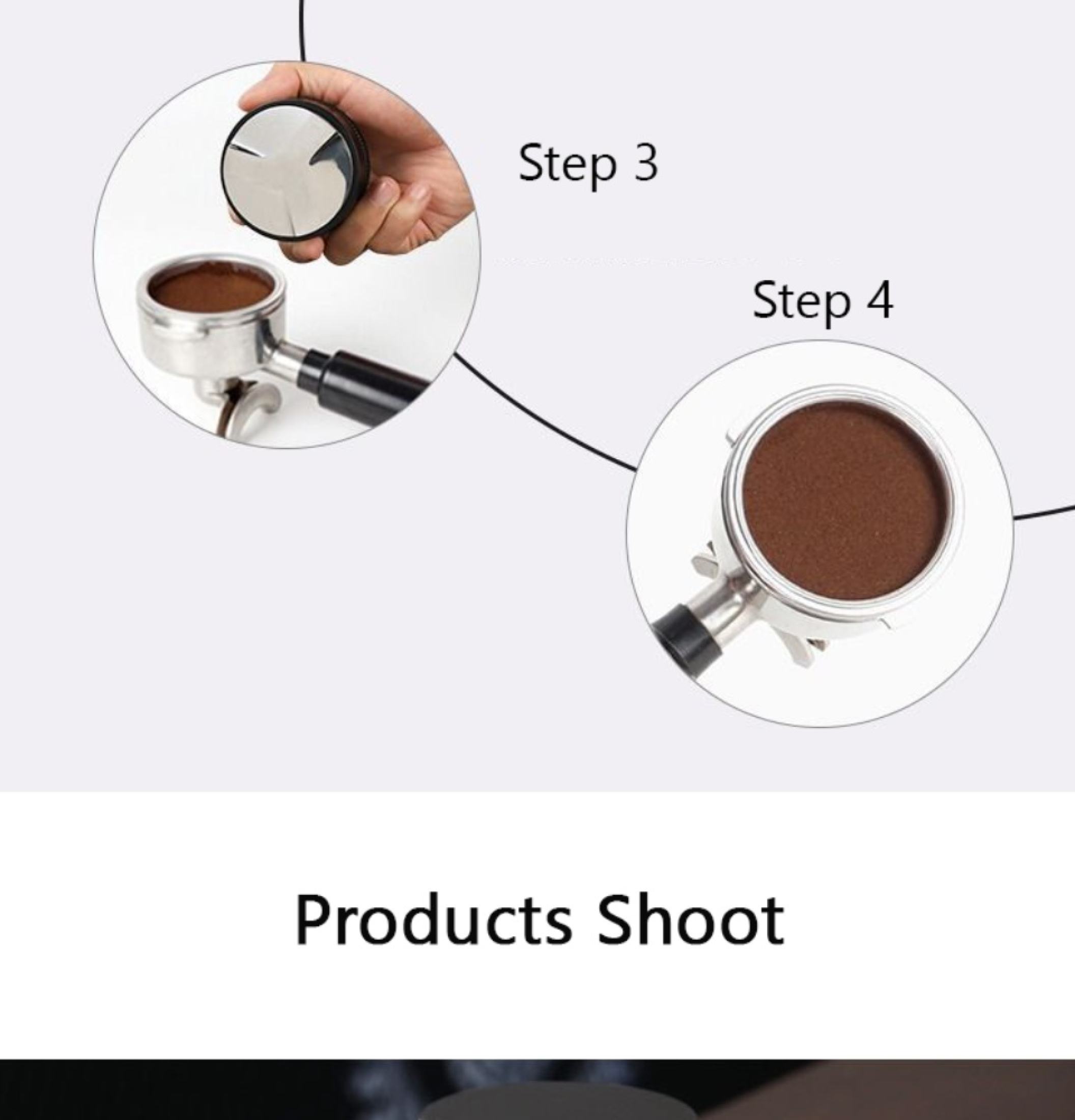 51/53/58MM Coffee Distributor Coffee Leveler Adjustable Depth Coffee ...