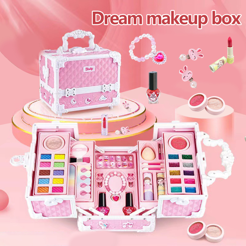 Pretend Play Makeup Beauty Set Toys Washable Makeup Set Toy with Real ...