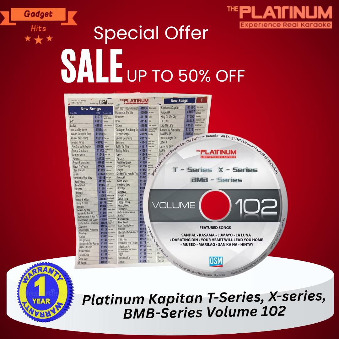 PLATINUM T-Series/BMB Series/X-Series LATEST CD & SONGBOOK VOL. 102 ...