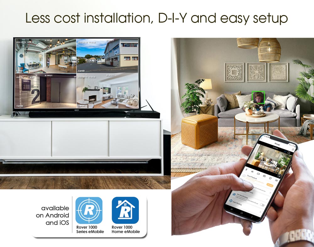 Rover Systems (6) IP Camera Set with Audio | 3MP FULL COLOR Smart DUAL ...